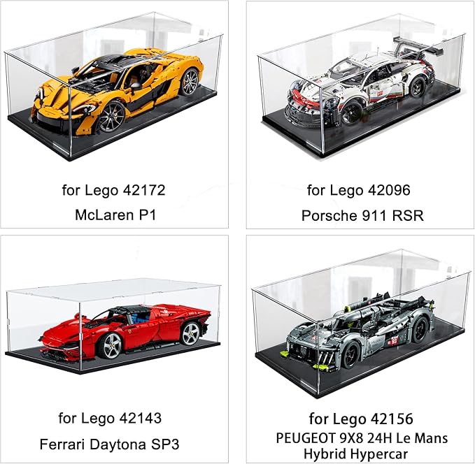 Acrylic Display Case for LEGO Car Models – Clear Showcase Box with Acr ...